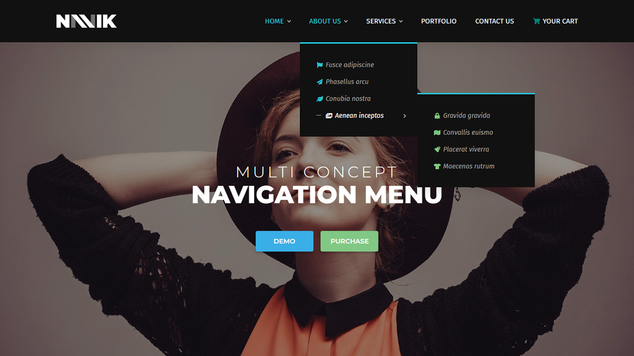 Navik - Responsive Header Navigation Menu by pophonic | CodeCanyon